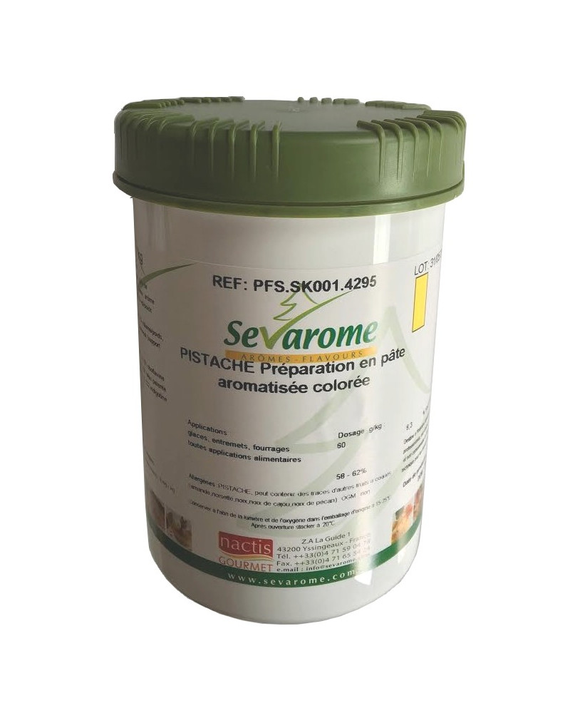 Pâte de pistache aromatisée colorée Sévarome 1 kg