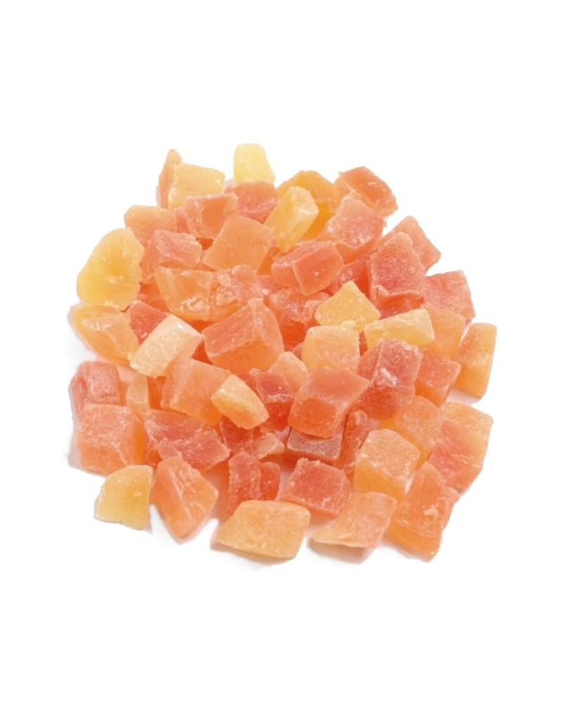 Cubes de papayes séchées