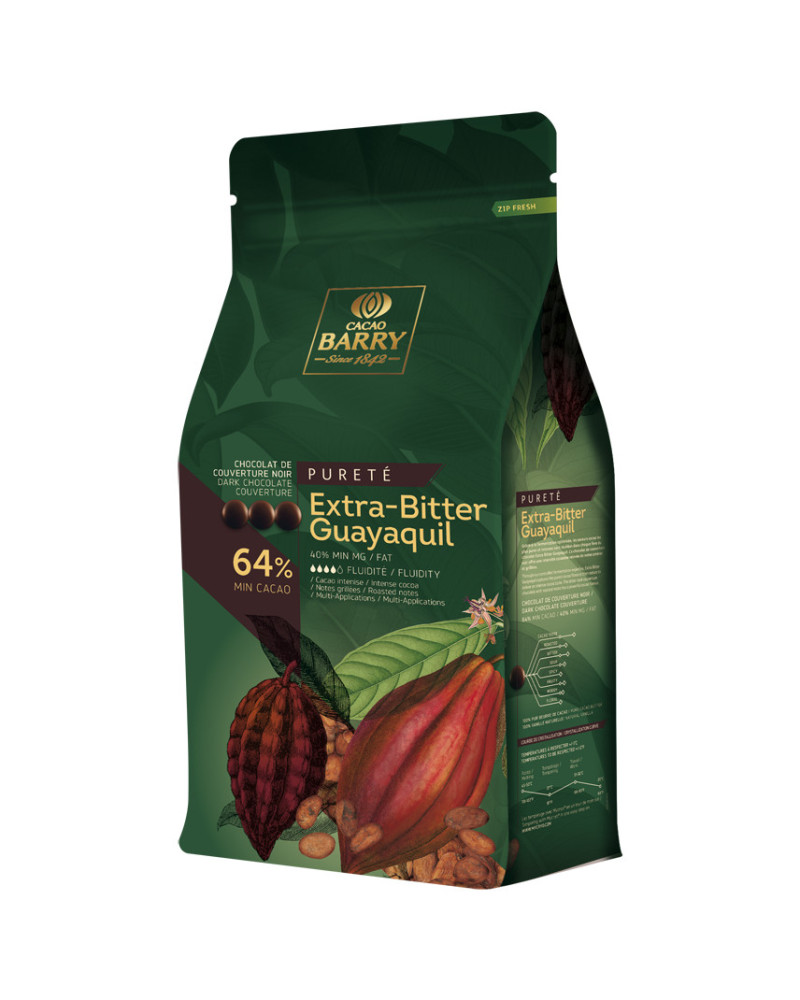 Extra-Bitter Guayaquil 64% noir 5kg Barry chocolat de couverture