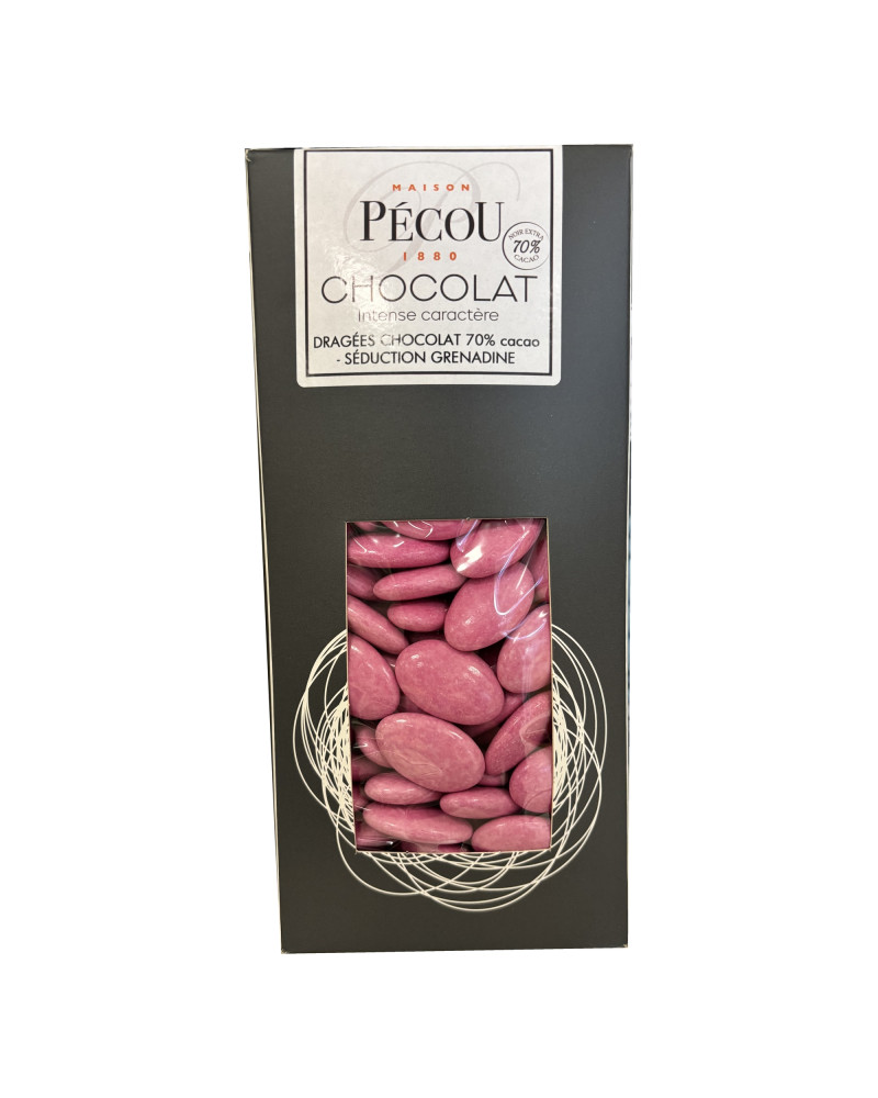 Dragées chocolat grenadine